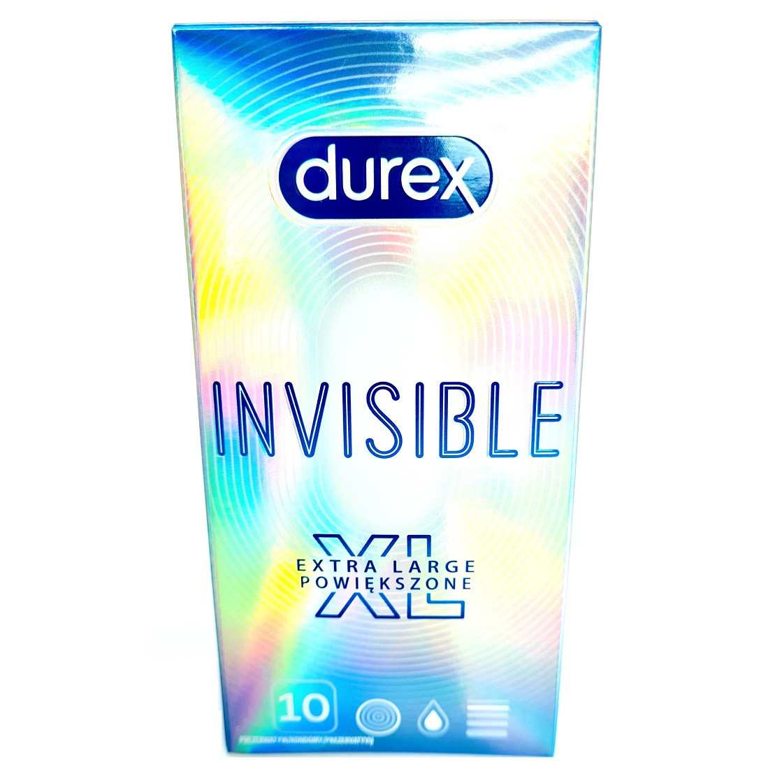 Durex Invisible XL 10 vnt. - Prezervatyvai.com | Prezervatyvai.net